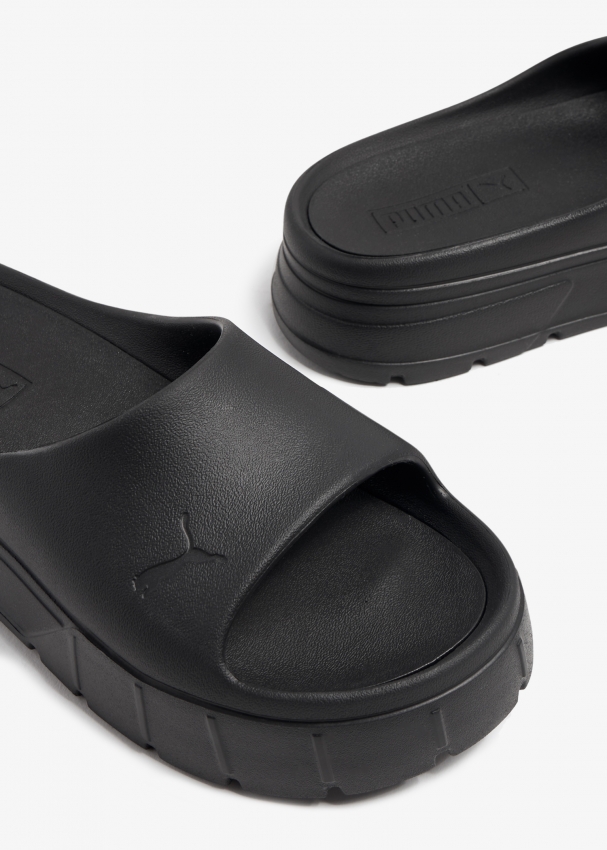 Puma Mayze Stack Injex slides for Women - Black in UAE | Level Shoes