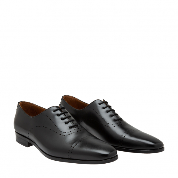 Calce Leather Oxford shoes for Men - Black in Qatar | Level Shoes