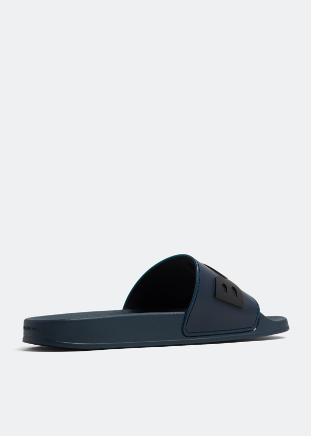 BOSS Kirk slides for Men - Blue in UAE | Level Shoes