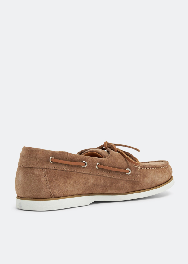 Mengloria Dynamic suede boat shoes for Men - Brown in UAE | Level Shoes
