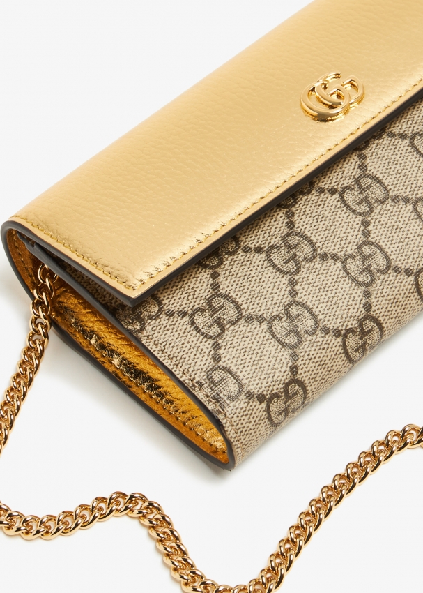 Gucci GG Marmont chain wallet for Women - Gold in UAE | Level Shoes