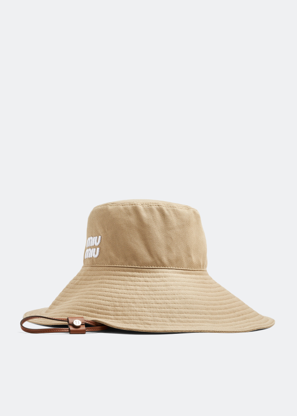 Miu Miu Drill hat for Women - Beige in UAE | Level Shoes
