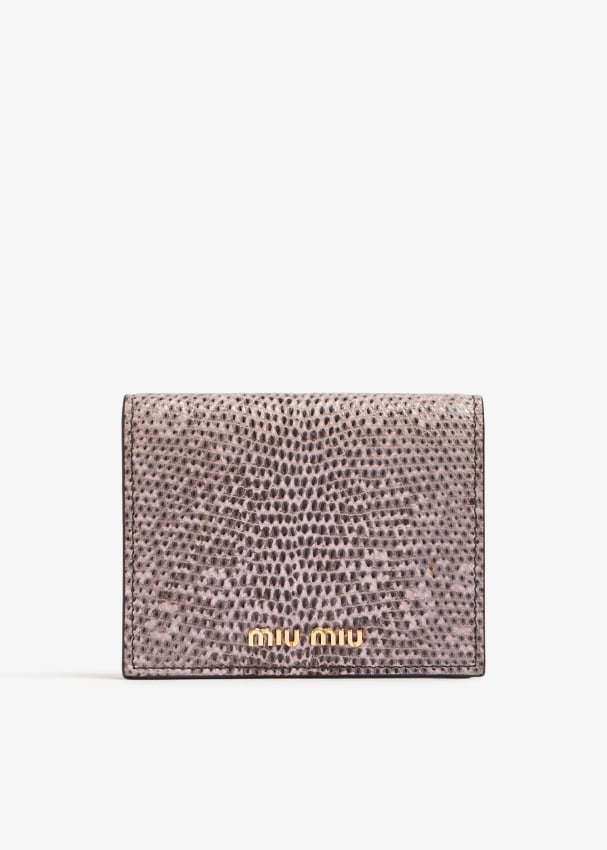 Miu Miu Lizard leather wallet for Women - Animal Printed in UAE | Level ...