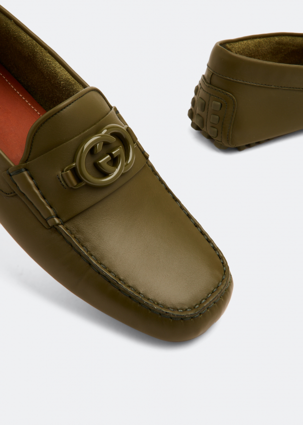 Gucci Interlocking G drivers for Men - Green in UAE | Level Shoes