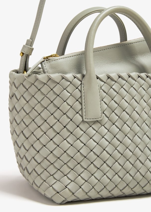 Bottega veneta女士迷你 cabat 包 - 灰色 阿联酋 | level shoes