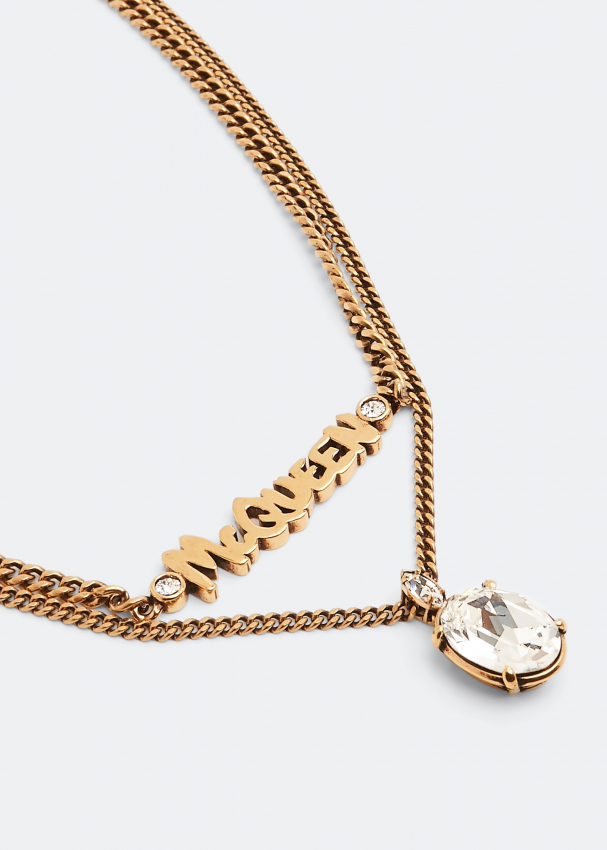 Alexander McQueen Graffiti chain necklace for Women - Gold in UAE ...