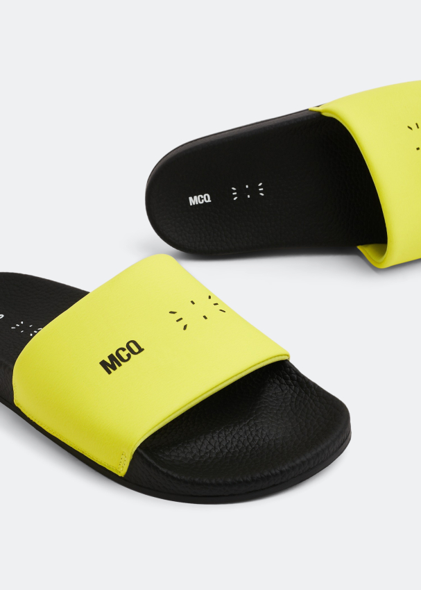 MCQ IC0 pool slides for Men - Yellow in UAE | Level Shoes