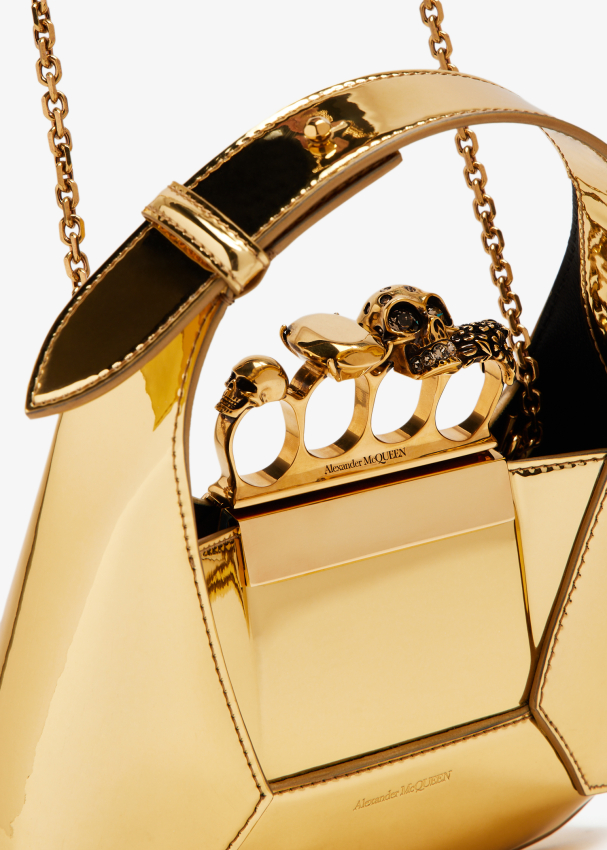 McQueen Jewelled mini hobo bag for Women - Gold in Kuwait | Level Shoes