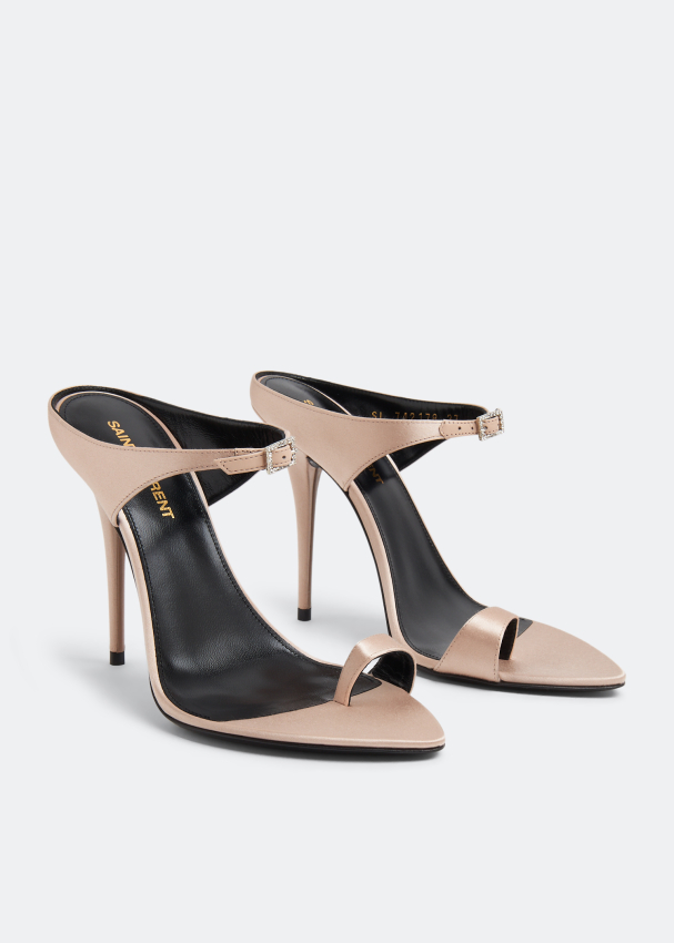 Saint Laurent Dive mules for Women - Beige in UAE | Level Shoes