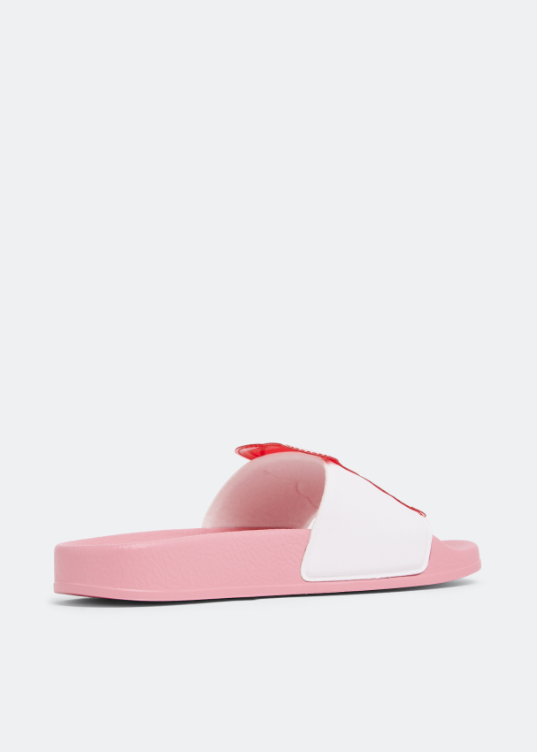 Moschino Teddy Bear slides for Girl - White in UAE | Level Shoes