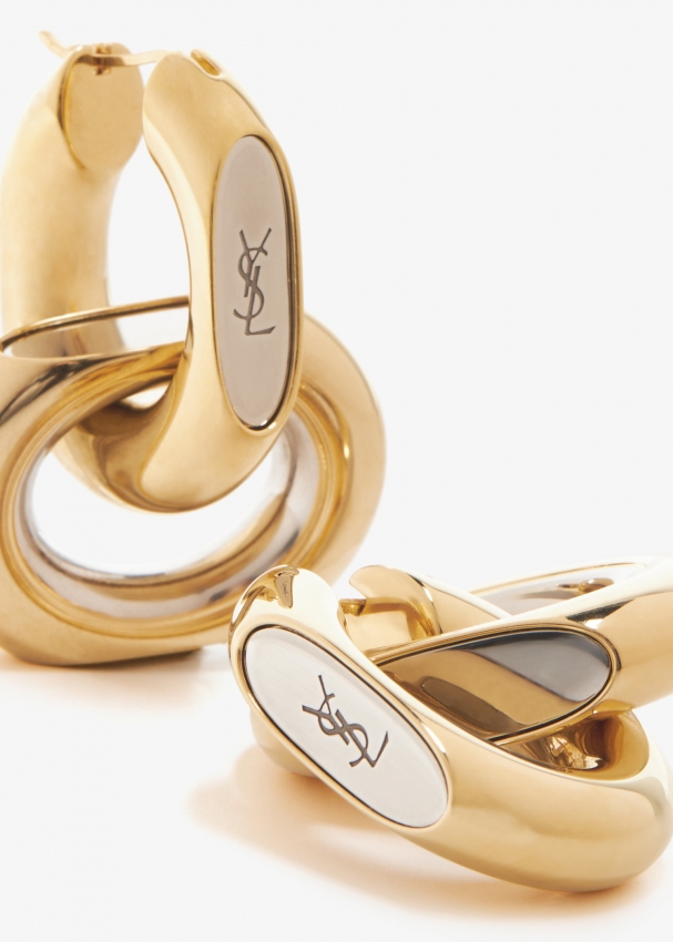 Saint Laurent Cassandre duo link earrings for Women - Gold in UAE ...