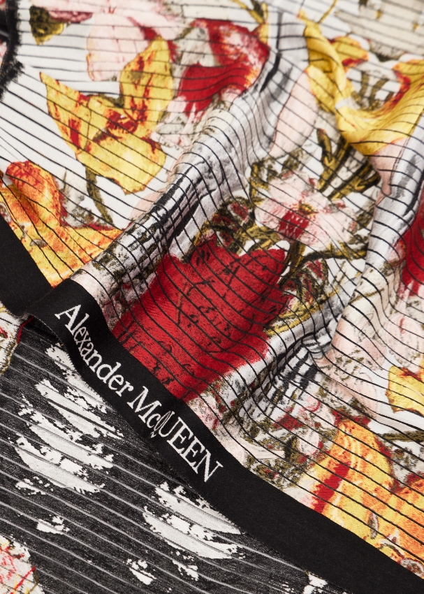 Alexander McQueen Skeleton scarf for Women - Prints in UAE | Level Shoes