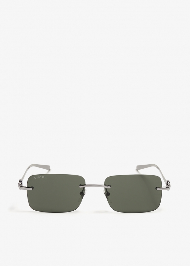 Gucci Rectangular-frame sunglasses for Women - Silver in UAE | Level Shoes