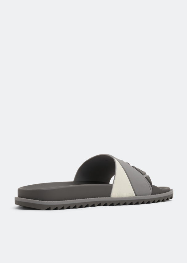 Fendi FF slides for Men - Grey in UAE | Level Shoes