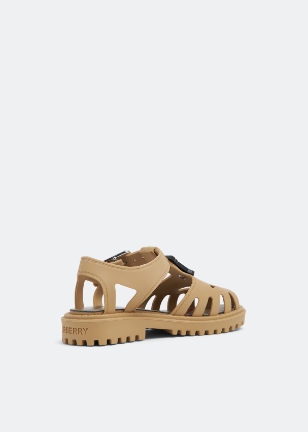 Burberry Jenna sandals for Kids Unisex - Beige in Bahrain | Level Shoes