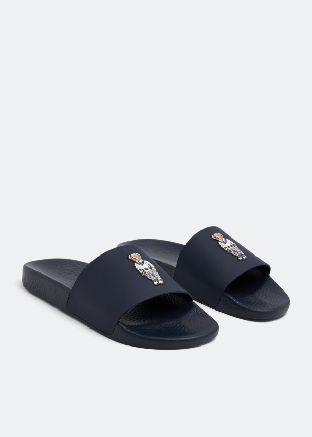 Polo Ralph Lauren Bear slides for Men - Blue in UAE | Level Shoes