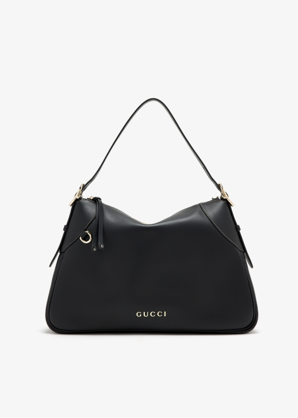 Gucci GG Emblem large shoulder bag for Women - Black in UAE | Level Shoes