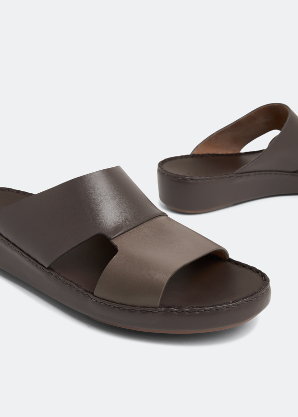 Laggar Two-tone sandals for Men - Brown in KSA | Level Shoes