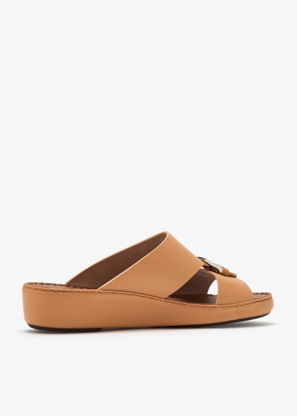 LAGGAR Legacy Belt sandals for Men - Brown in KSA | Level Shoes