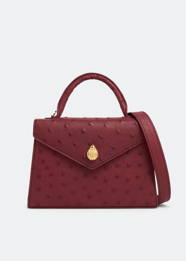 Ethan K Mini Alla bag for Women - Burgundy in UAE | Level Shoes