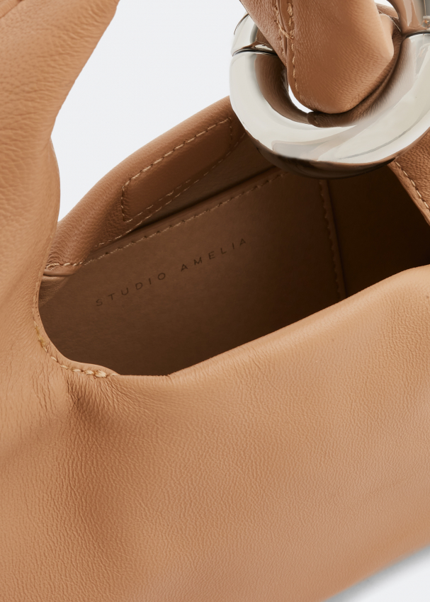 Studio Amelia Helium mini hobo bag for Women - Beige in UAE | Level Shoes