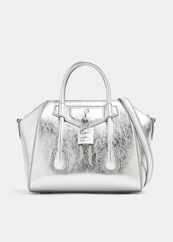 Givenchy Mini Antigona Lock bag for Women - Silver in UAE | Level Shoes