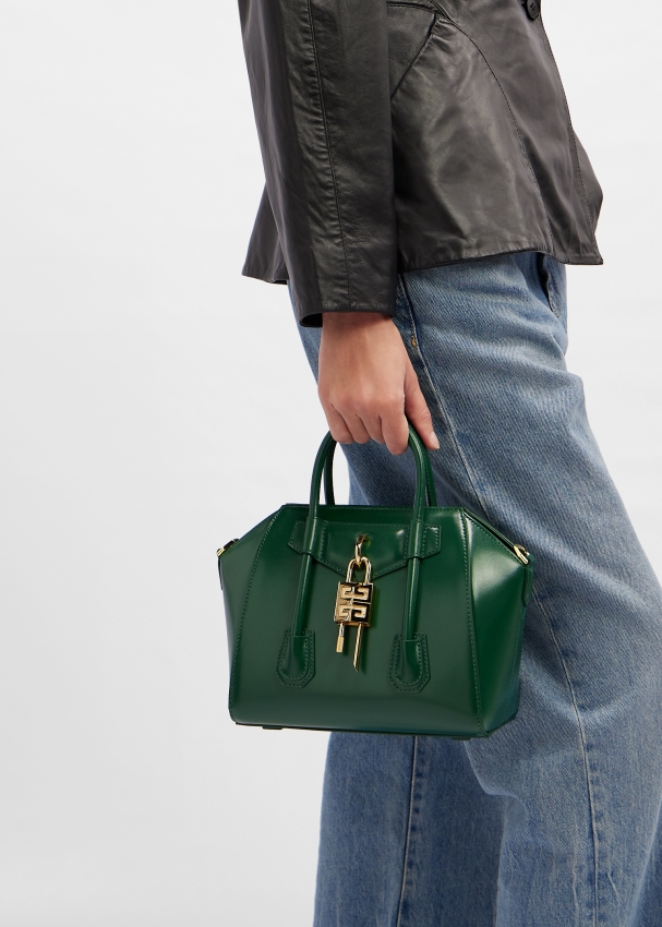 Givenchy Mini Antigona Lock bag for Women - Green in UAE | Level Shoes