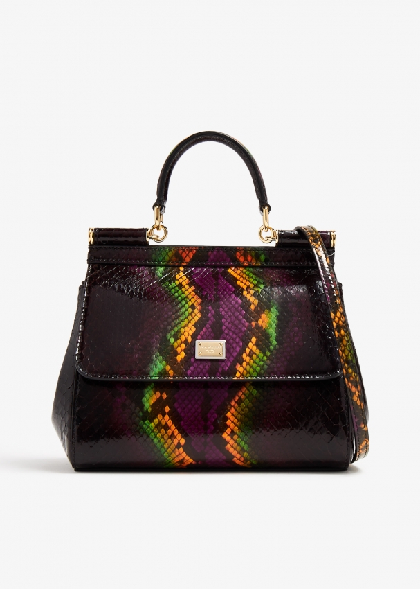 Dolce&Gabbana Small Sicily python bag for Women - Multicolored in ...