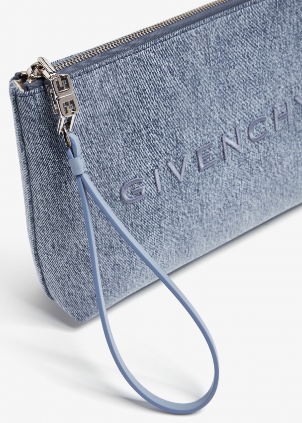Givenchy Denim travel pouch for Women - Blue in Kuwait | Level Shoes