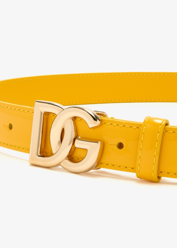 Dolce&Gabbana DG logo belt for Women - Yellow in UAE | Level Shoes
