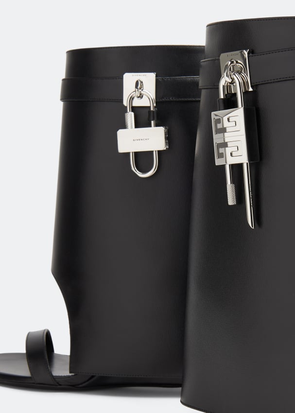 Givenchy Shark Lock sandals for Women - Black in Kuwait | Level Shoes