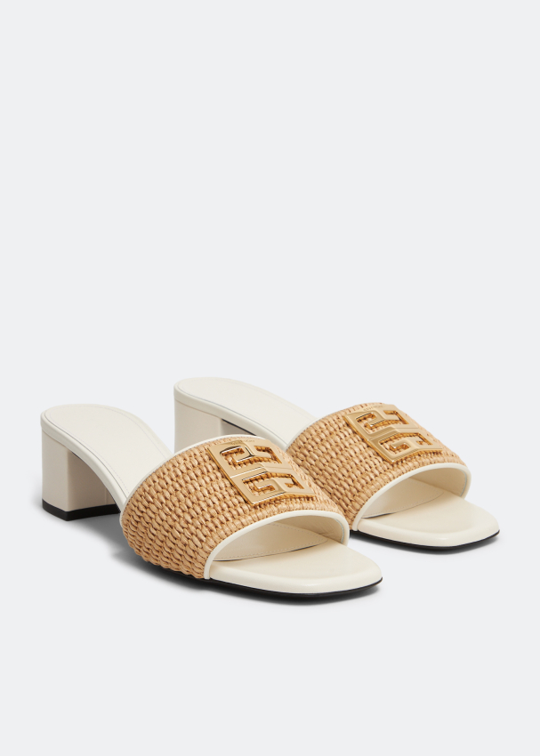 Givenchy 4G raffia mules for Women - White in UAE | Level Shoes