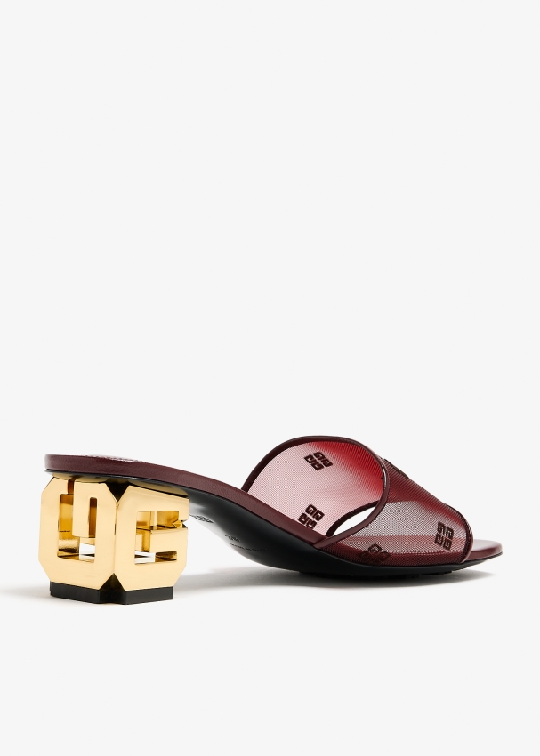 Givenchy G Cube mules for Women - Burgundy in Kuwait | Level Shoes