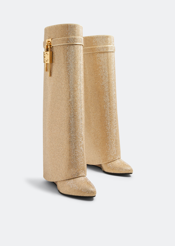 Givenchy Shark Lock pant boots for Women - Gold in UAE | Level Shoes