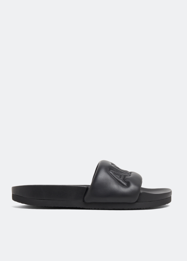 Ambush Quilted leather slide sandals for Men - Black in KSA | Level Shoes