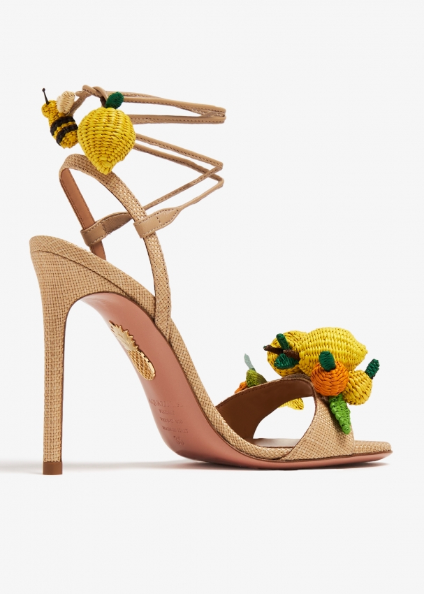 Aquazzura Citrus Punch 105 sandals for Women - Beige in UAE | Level Shoes