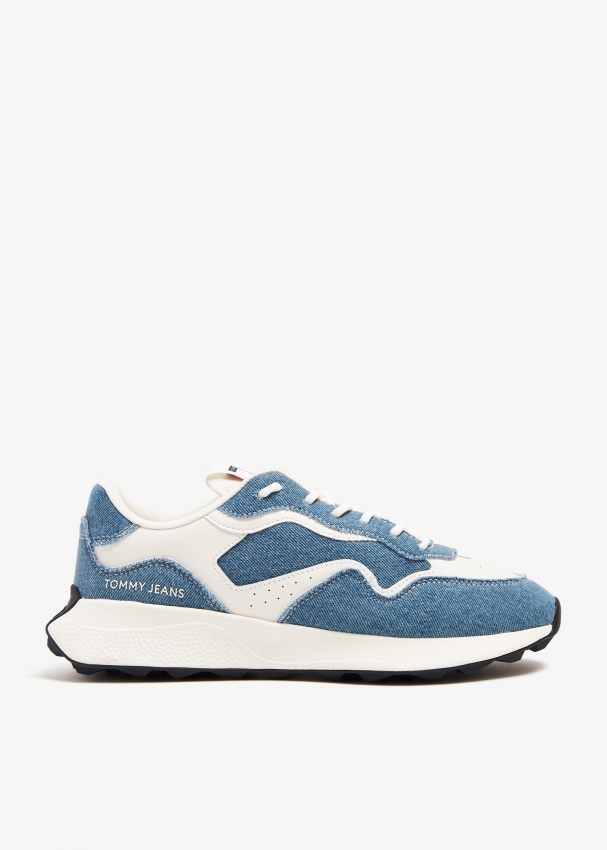 Tommy Hilfiger Retro denim runner sneakers for Women - Blue in UAE ...