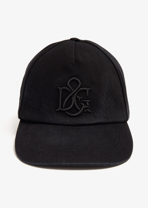 Dolce&Gabbana DG logo embroidered cotton cap for Men - Black in UAE ...