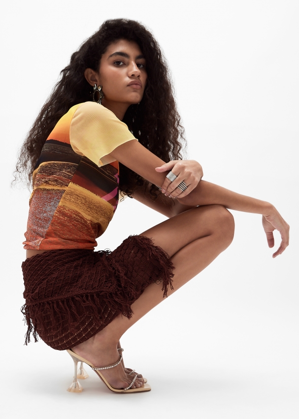 Amina Muaddi Gilda slippers for Women - Beige in UAE | Level Shoes