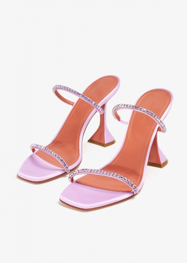 Amina Muaddi Gilda slippers for Women - Purple in UAE | Level Shoes