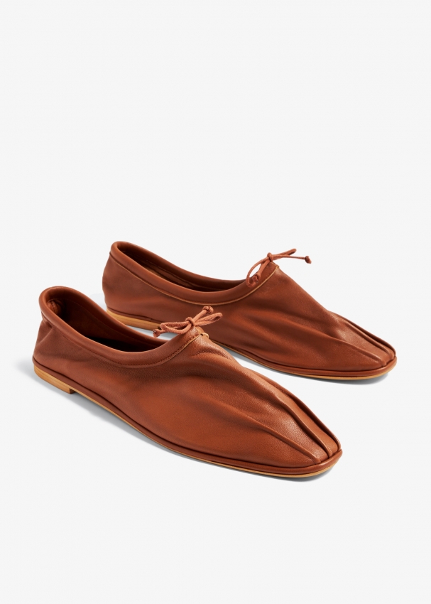 RAMLA Squared-tip ballet flats for Women - Brown in UAE | Level Shoes