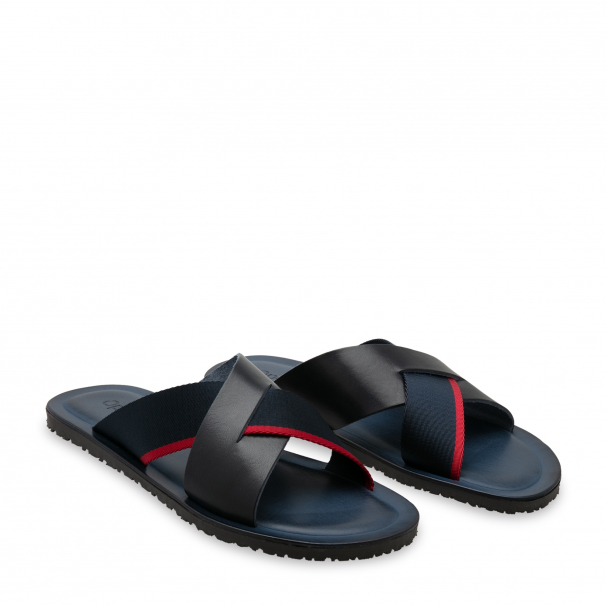 Opera D'Arte Leather sandals for Men - Blue in UAE | Level Shoes