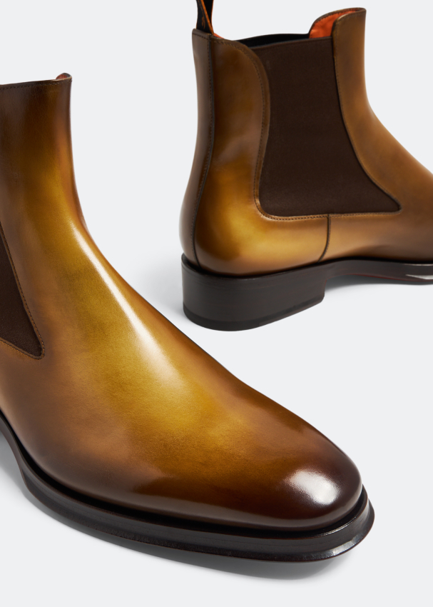 Santoni Etan Chelsea boots for Men - Brown in Kuwait | Level Shoes
