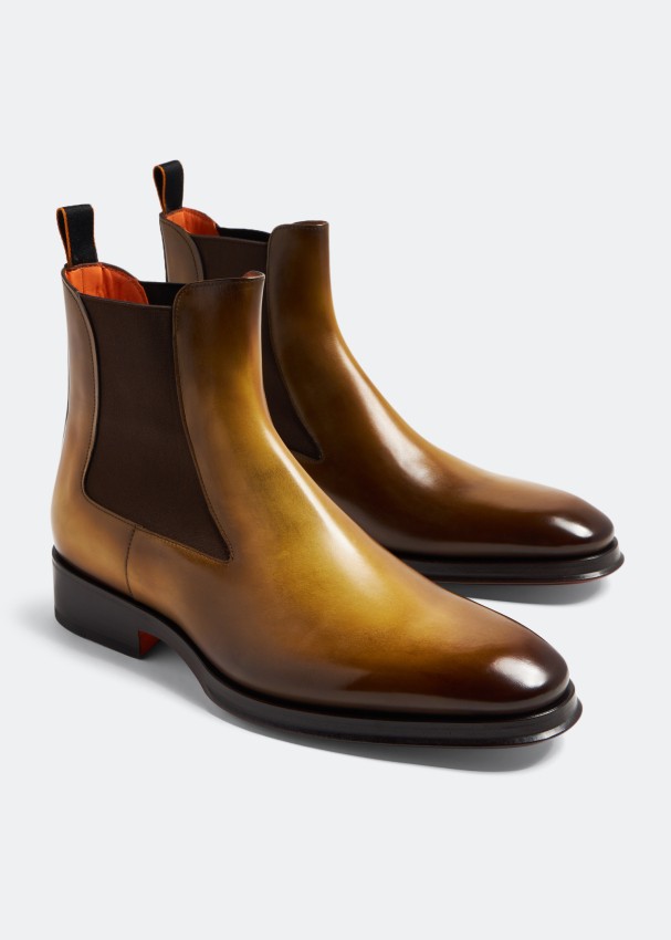 Santoni Etan Chelsea boots for Men - Brown in Kuwait | Level Shoes