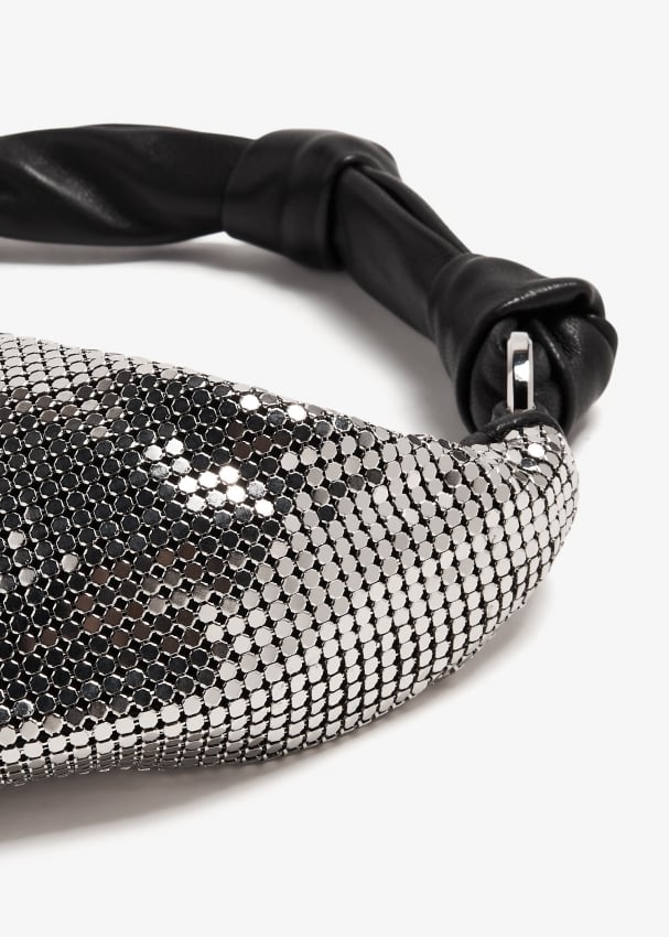 Amina Muaddi Mini Cameron bag for Women - Silver in UAE | Level Shoes