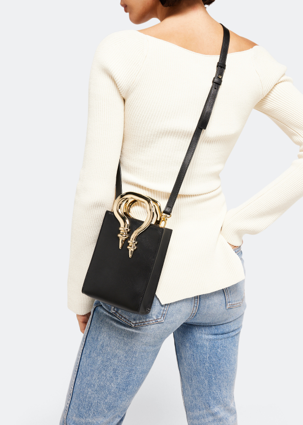 Okhtein Mini Shopper bag for Women - Black in UAE | Level Shoes