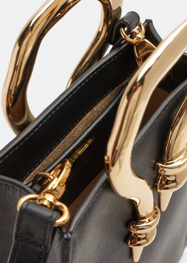 Okhtein Mini Shopper bag for Women - Black in KSA | Level Shoes
