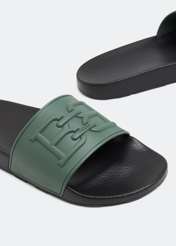 Bally Scotty slides for Men - Green in UAE | Level Shoes