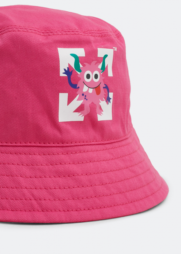 Off-White Stamp bucket hat for Girl - Pink in Kuwait | Level Shoes