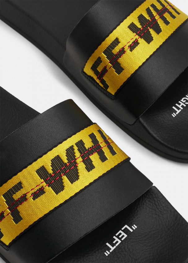 Off-White Industrial slides for Men - Black in UAE | Level Shoes